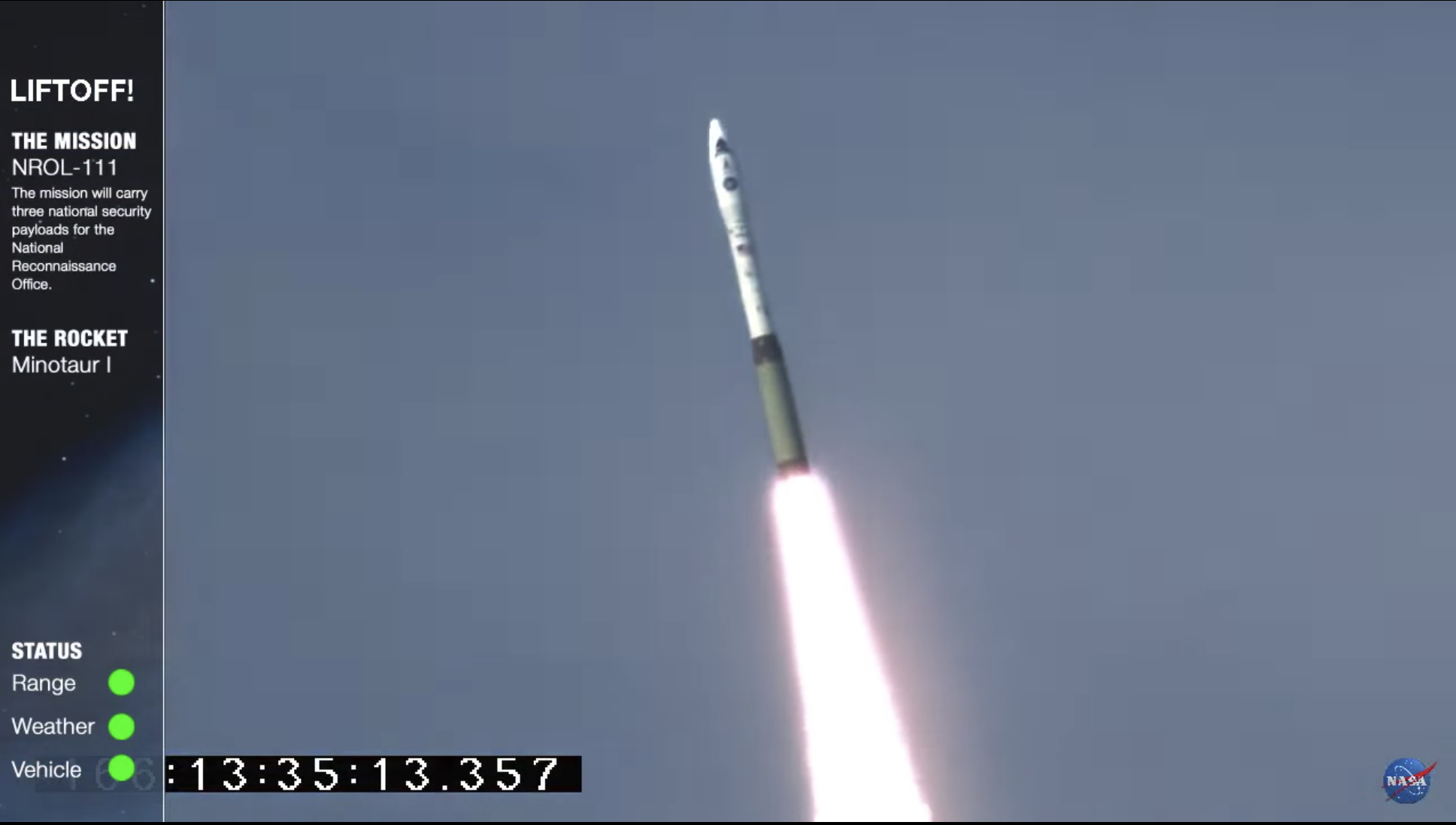 Minotaur I Booster Launches Secretive NROL-111 Payload from Wallops ...